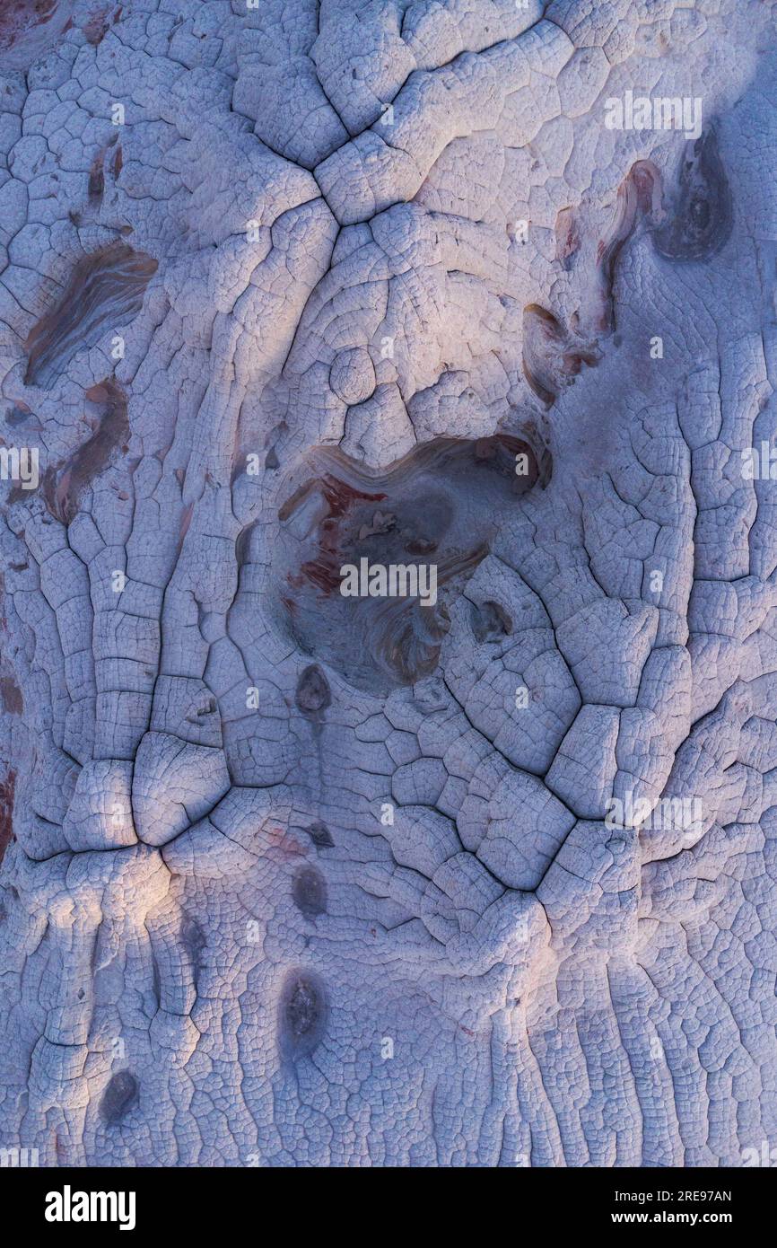 Amazing drone view of uneven surface of unique sandstone White Pocket ...