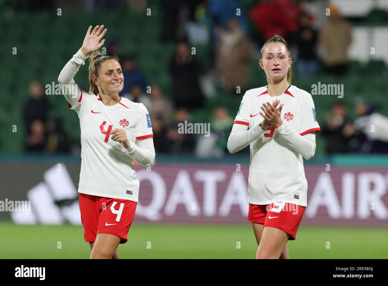 Perth, Australia. 26th July, 2023. Shelina Zadorsky and Jordyn Huitema ...
