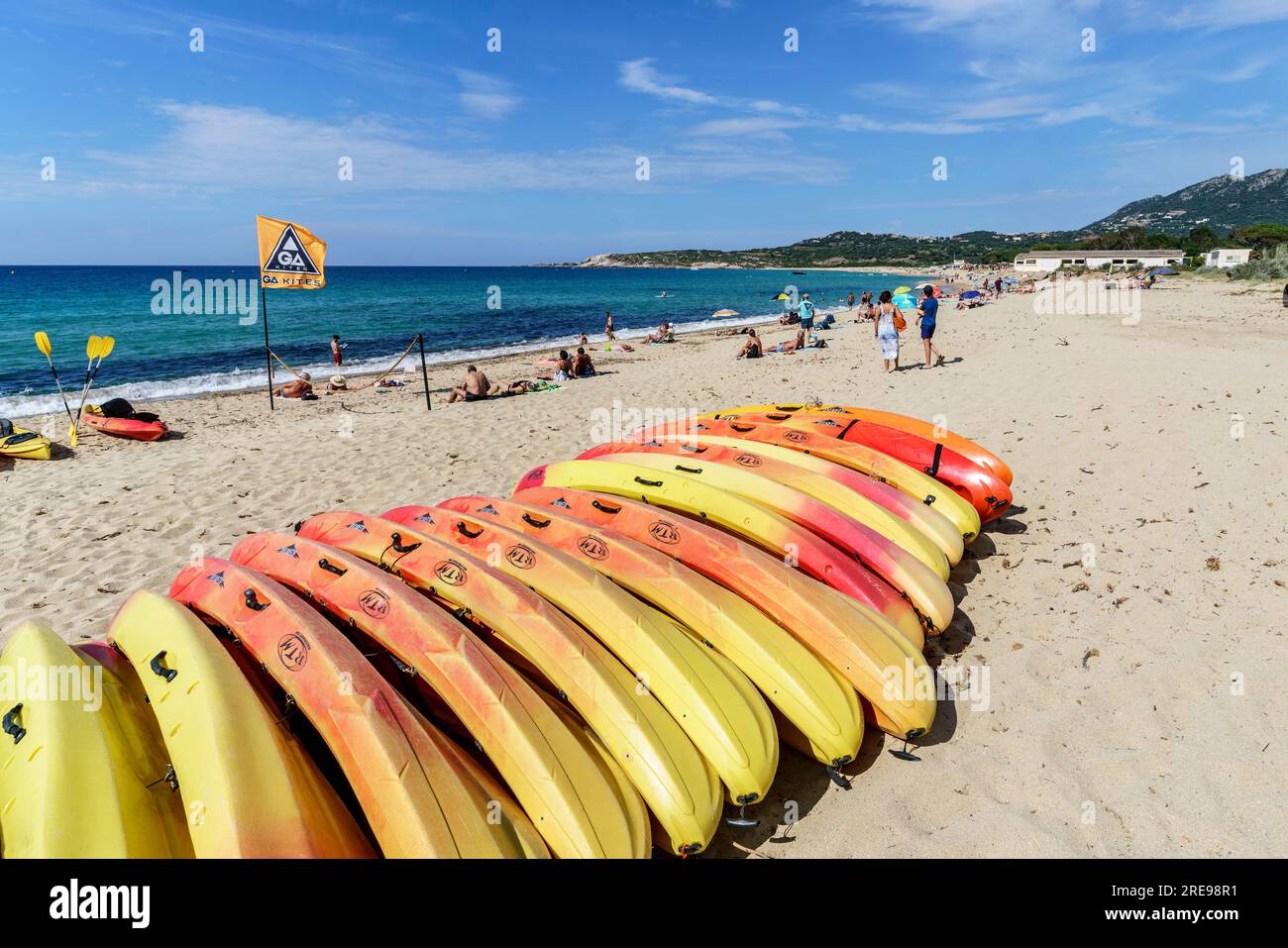 Plage de Aregno, Strand, Kanus, Bootsverleih, beach, Korsika ...