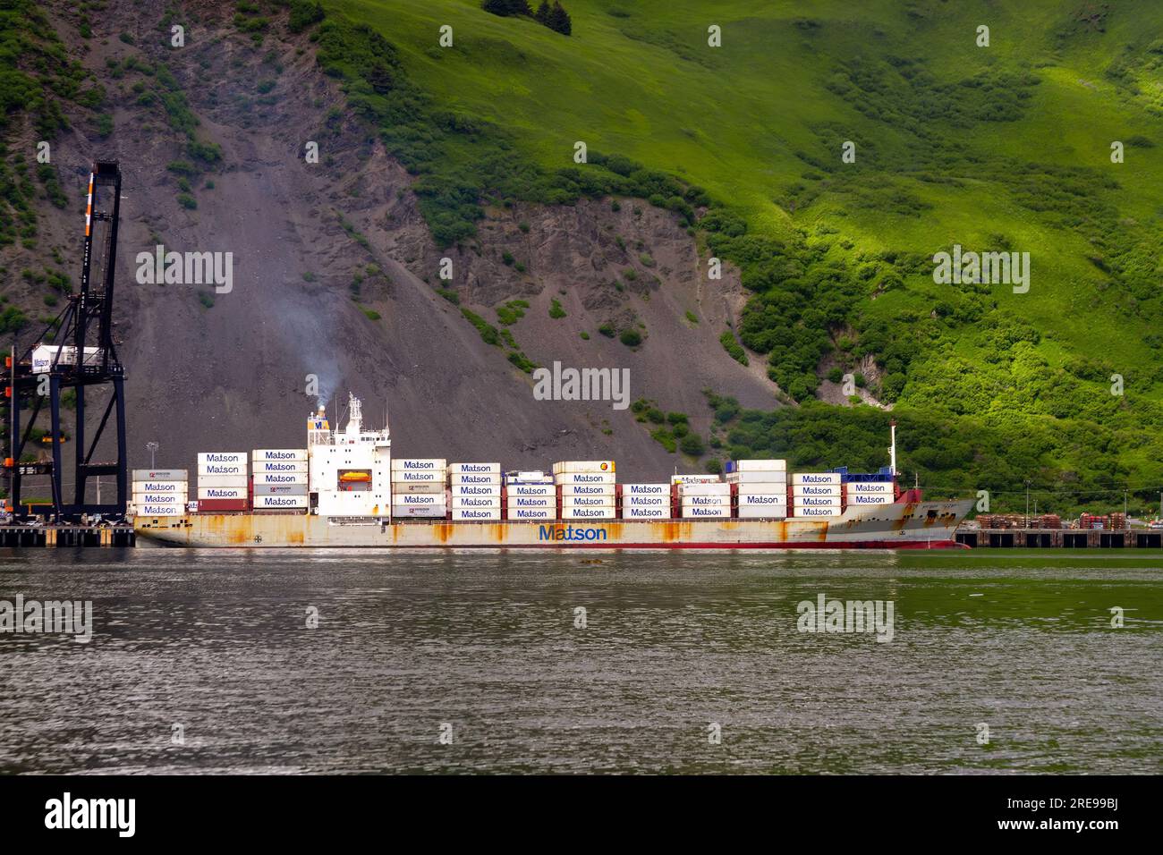 Kodiak, Alaska, USA - July 12, 2023 : Commercial shipping company ...