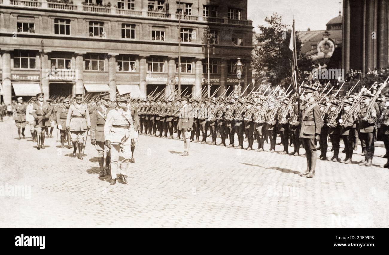 Men of the 20th Battalion, Durham Light Infantry being inspected by a ...