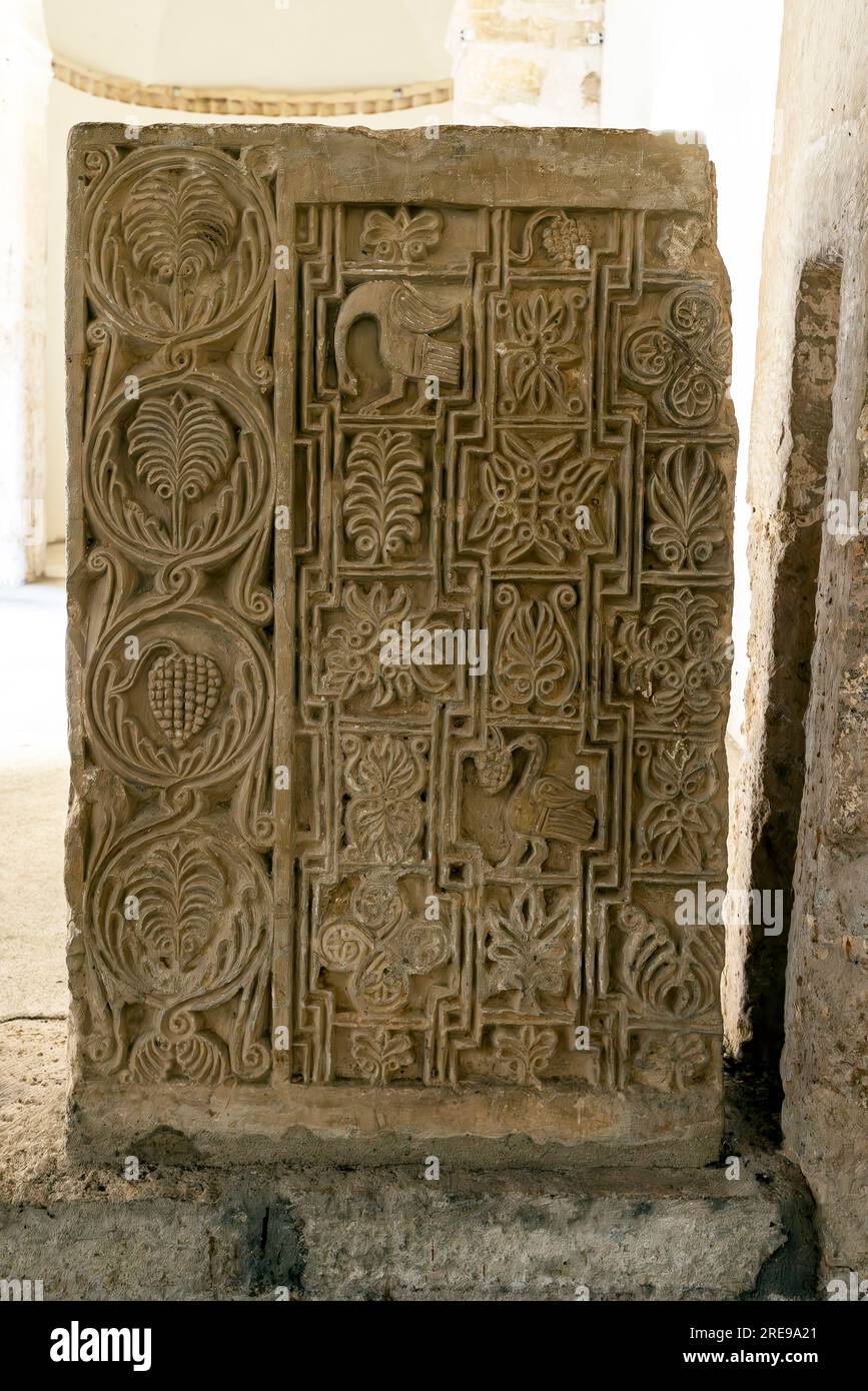 Interior of monastery of San Miguel de Escalada, consecrated year 951 ...