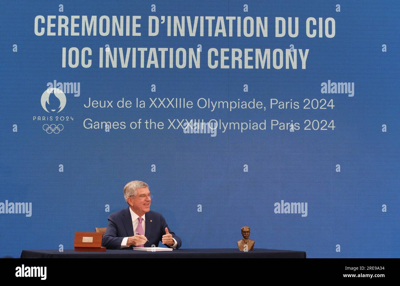 Saint Denis. 26th July, 2023. President of the International Olympic ...