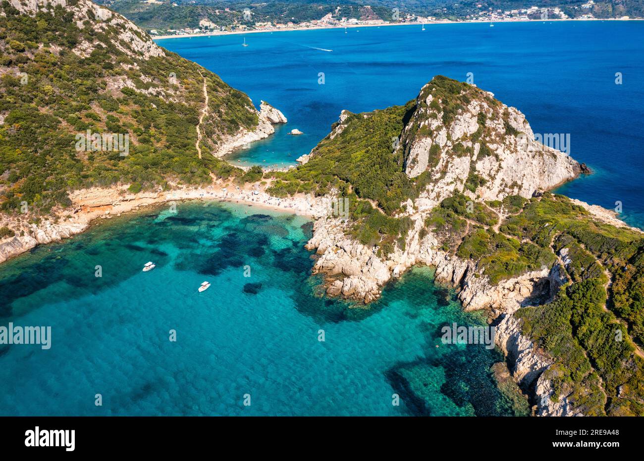 Porto Timoni is an amazing beautiful double beach in Corfu, Greece ...