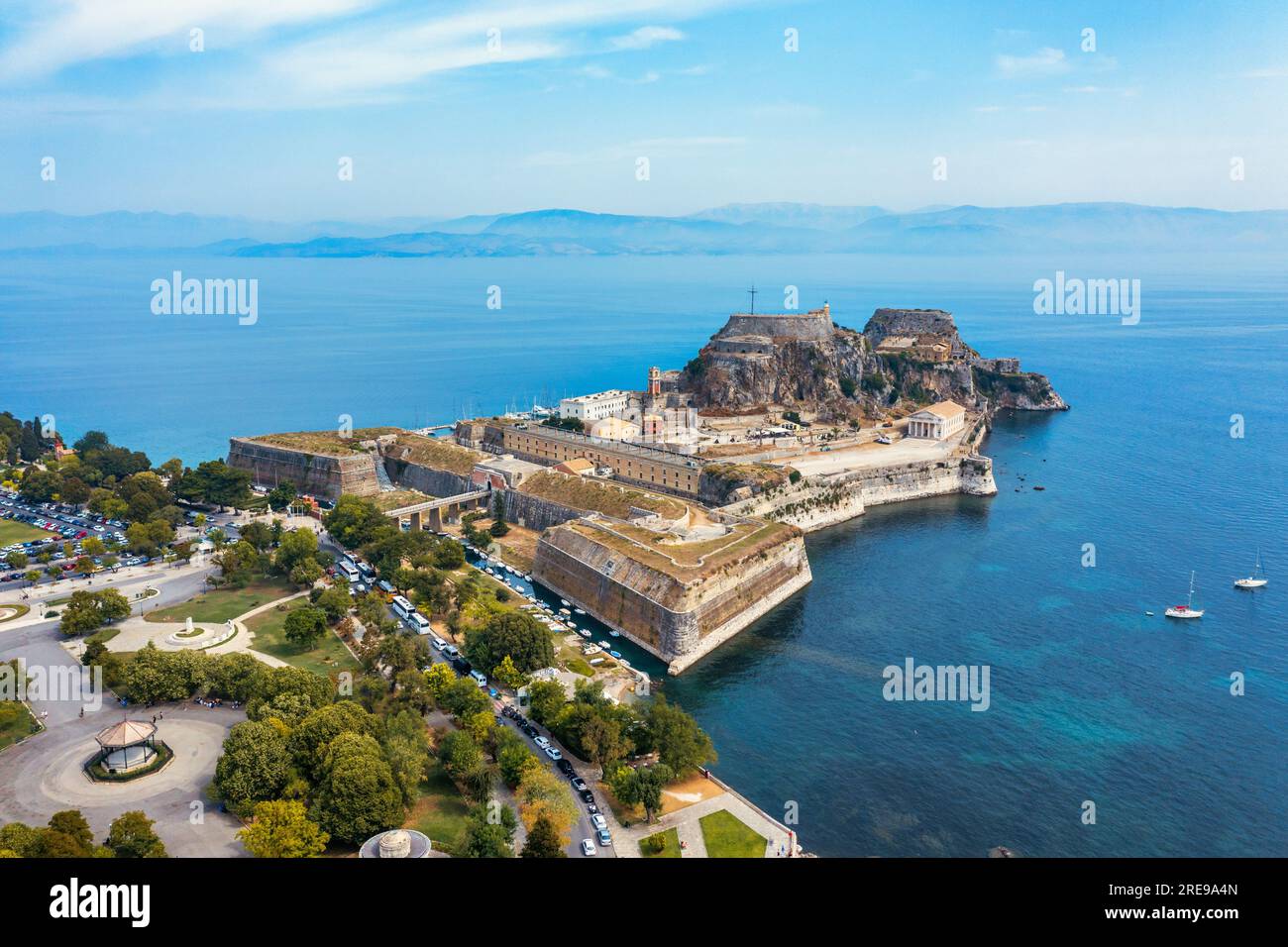 The old Venetian fortress of Corfu town, Corfu, Greece. The Old ...