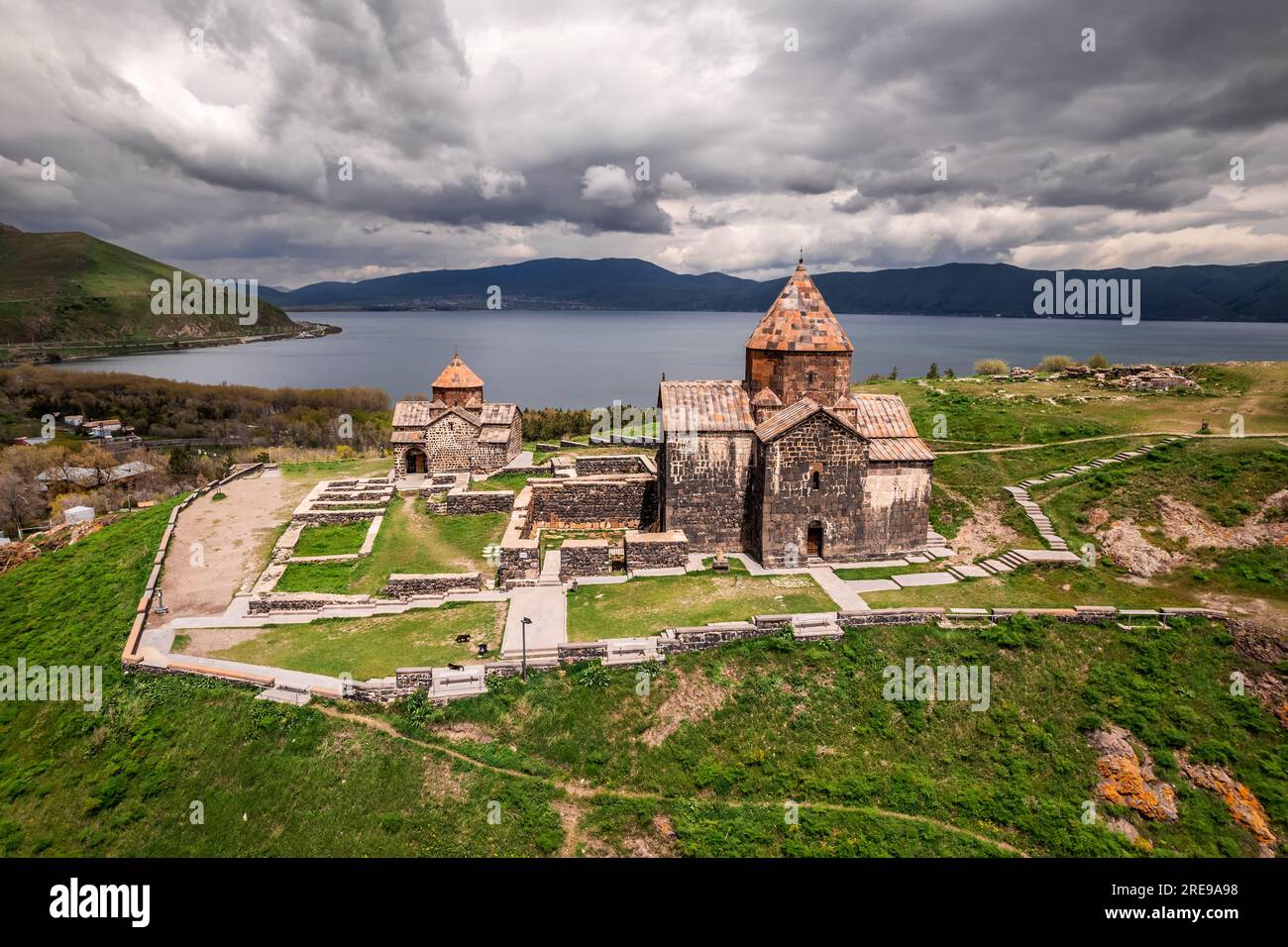 Aerial view of the Armenia landmarks Stock Photo - Alamy