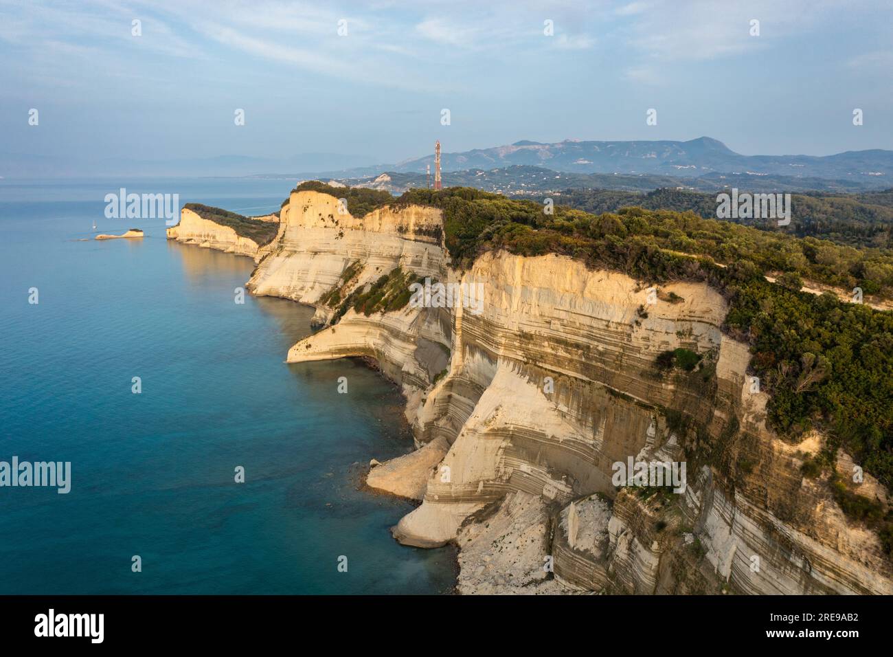 Beautiful view of Cape Drastis in the island of Corfu in Greece. Cape ...