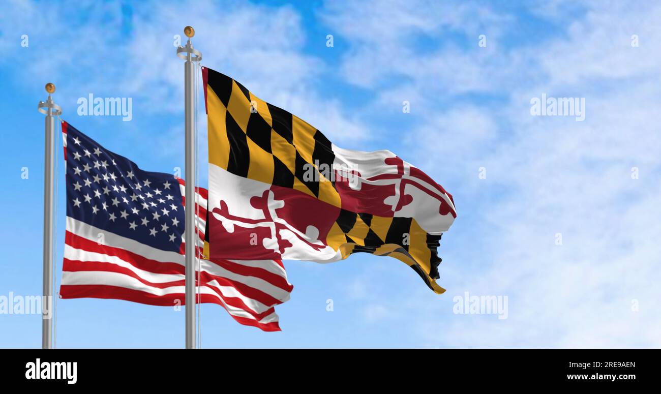 Maryland Flag Waving Gif
