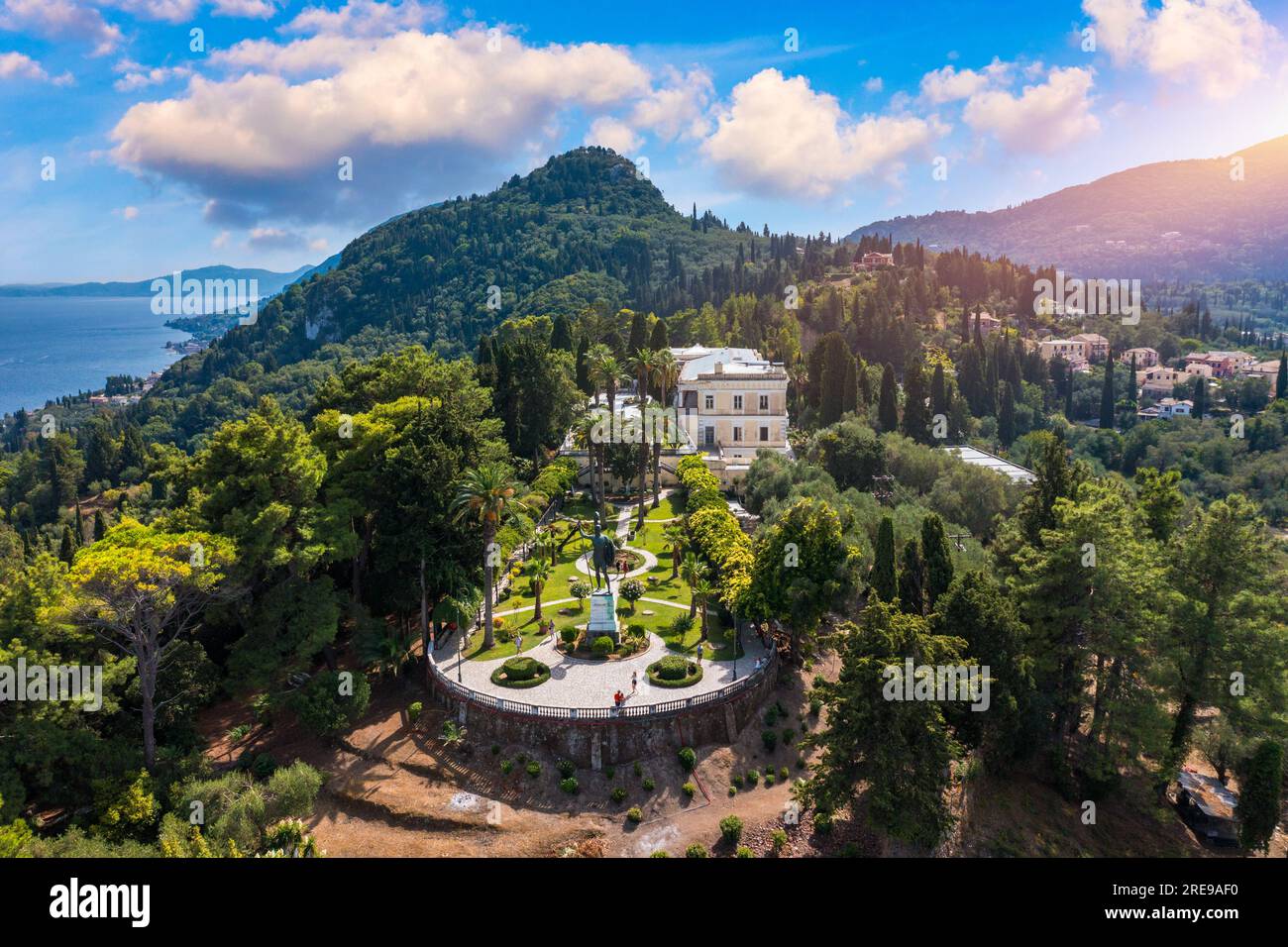 Achilleion palace in Corfu Island, Greece, built by Empress of Austria ...