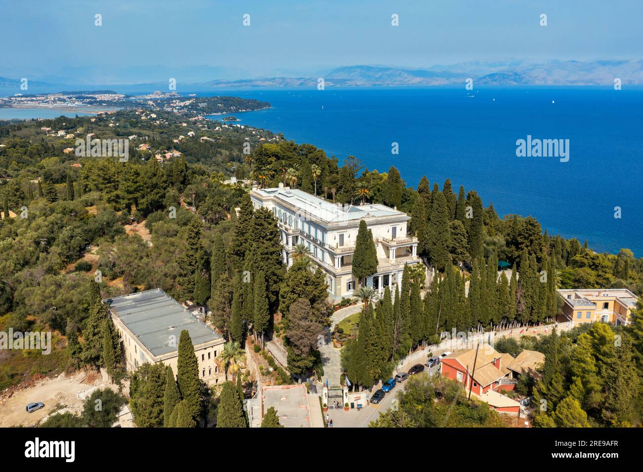 Achilleion palace in Corfu Island, Greece, built by Empress of Austria ...