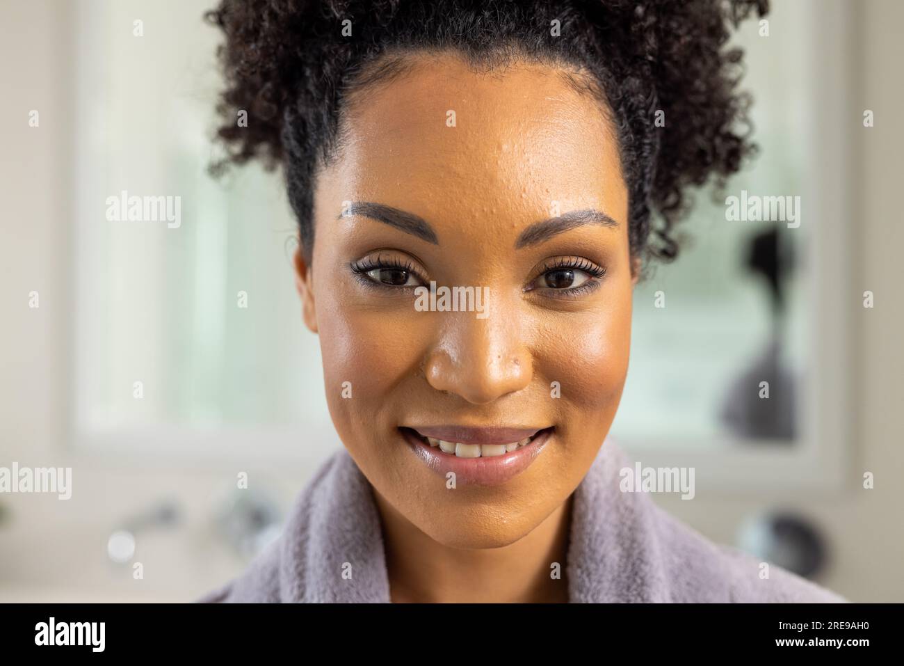 Woman bathrobe hi-res stock photography and images - Alamy