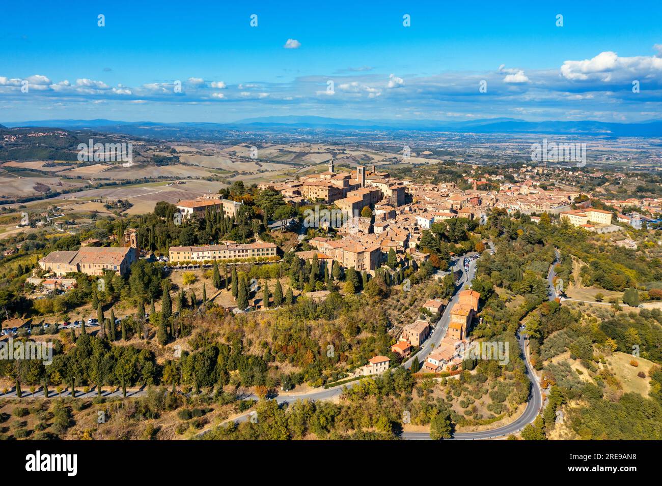 Village of Montepulciano with wonderful architecture and houses. A ...