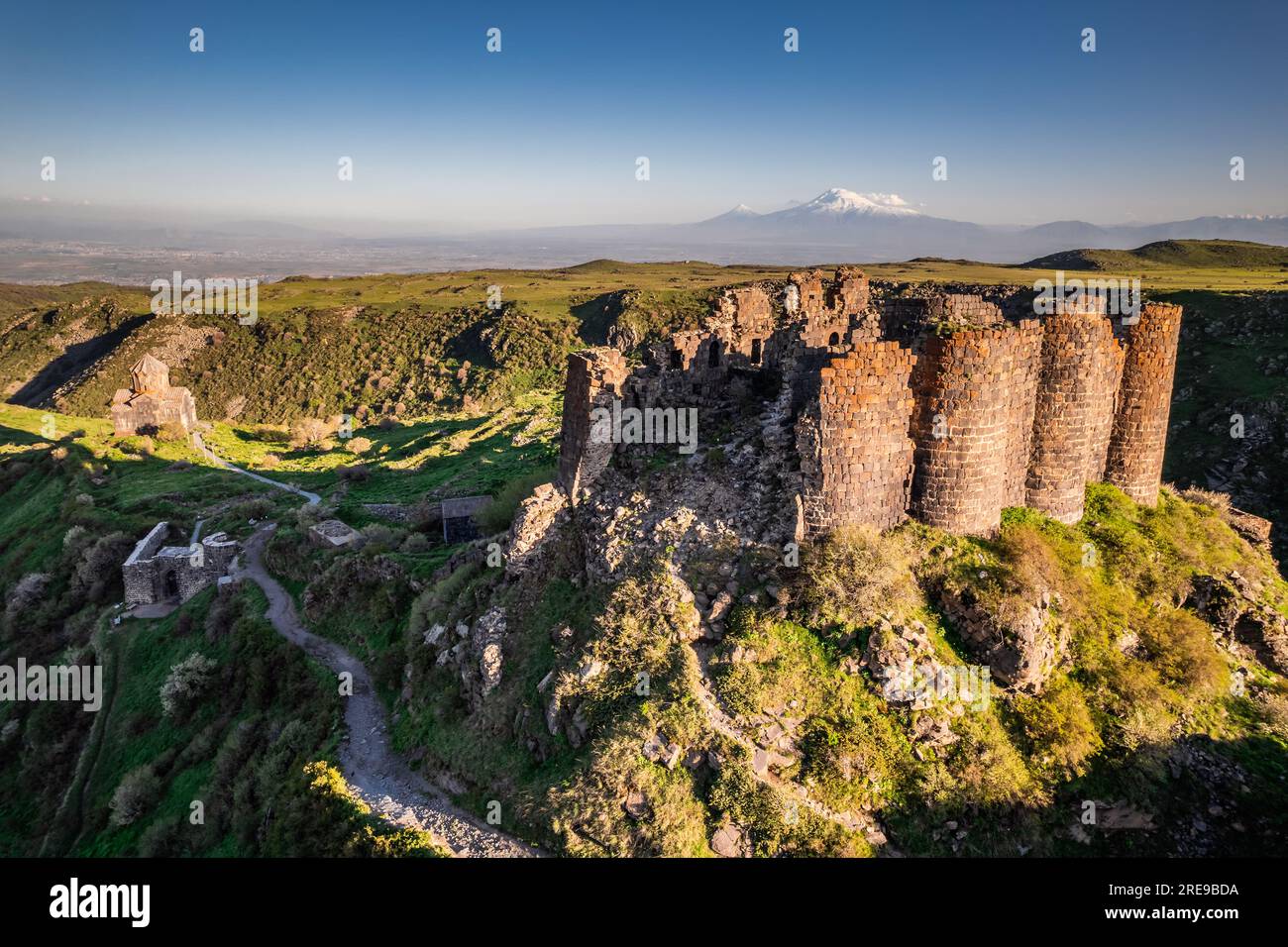 Aerial view of the Armenia landmarks Stock Photo - Alamy