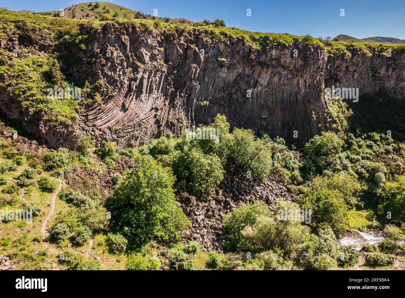 Basalt columns in Garni Gorge, know as Symphony of Stones in Armenia ...