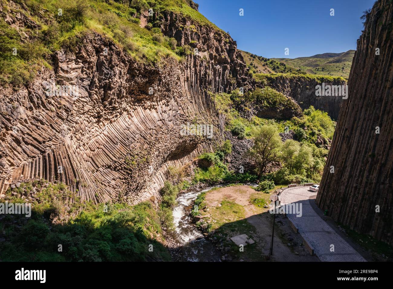 Basalt columns in Garni Gorge, know as Symphony of Stones in Armenia ...