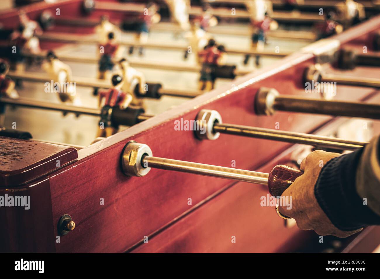 Hands woman playing table football hi-res stock photography and images ...