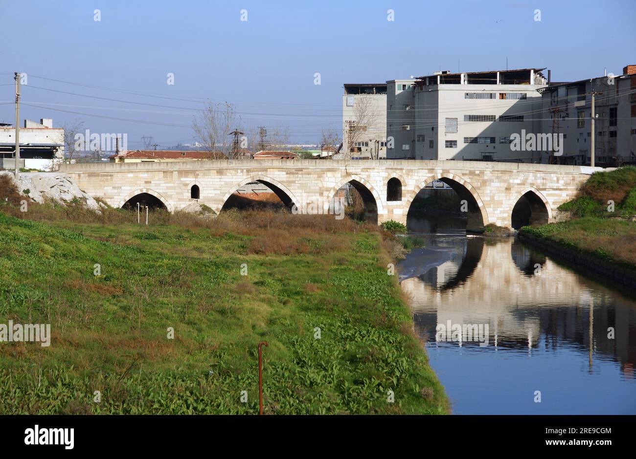 Mustafa Pasha Bridge, located in Corlu, Turkey, was built in the 17th ...