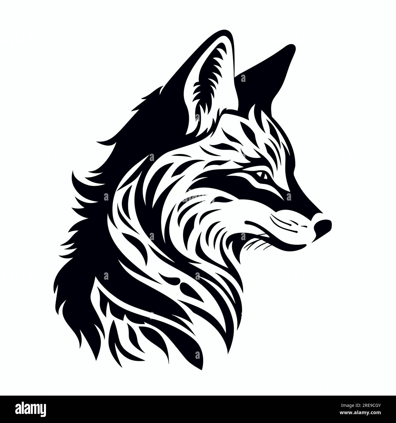 Fox Head Vector Silhouette