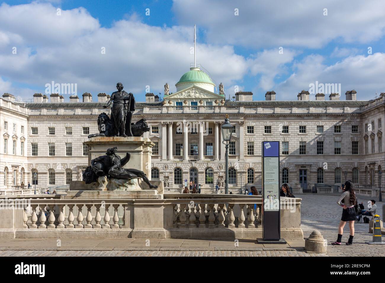 The courtyard of Somerset House, The Strand, City of Westminster ...