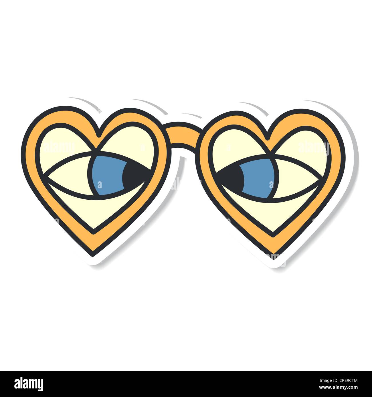 Peaceful sticker vintage bright, groovy print 70s Stock Vector Image ...