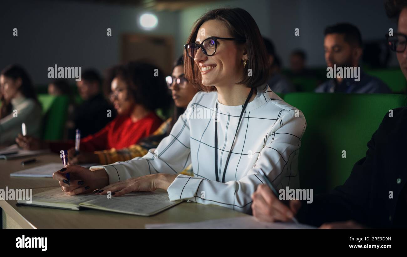 Close Up Portrait of a Creative Student in Lecture. Young Person ...