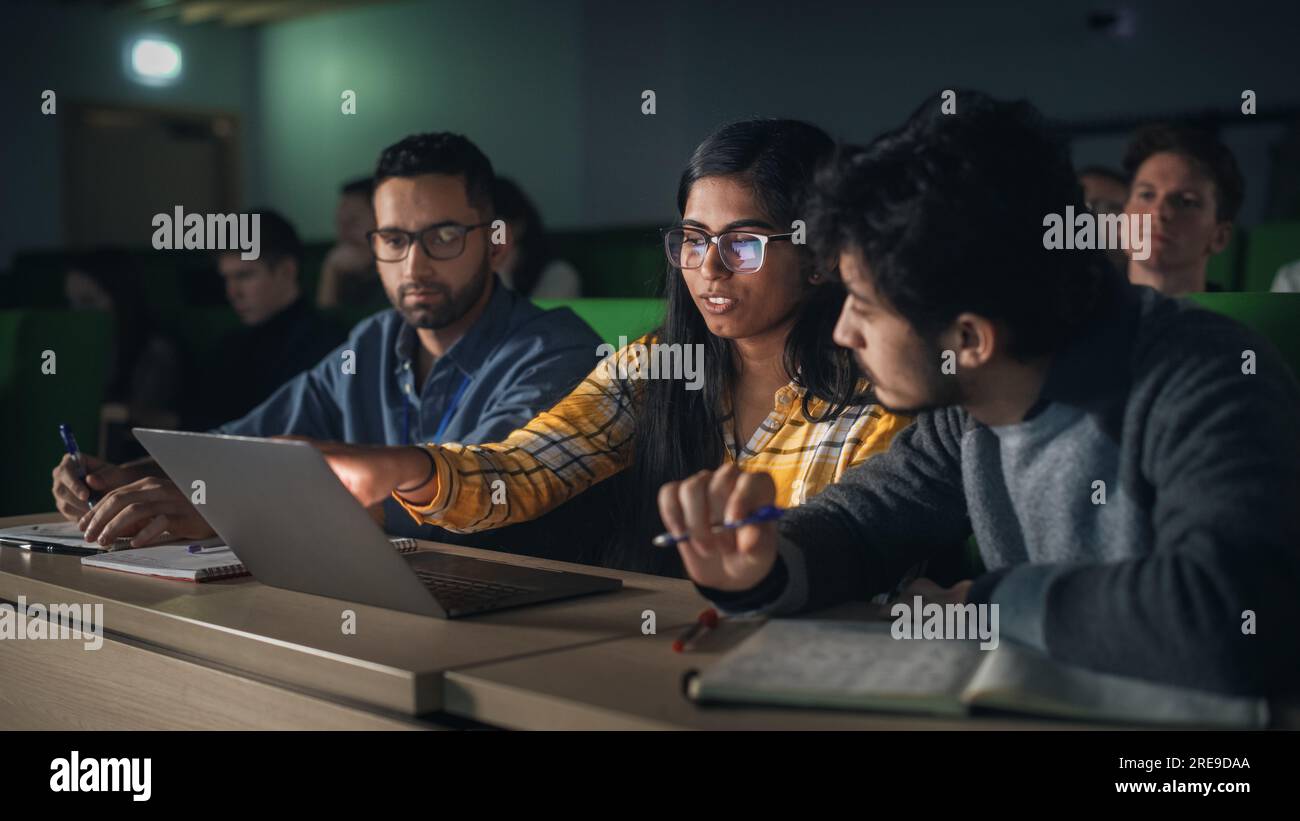 Smart Young Students Studying in University with Diverse Multiethnic ...