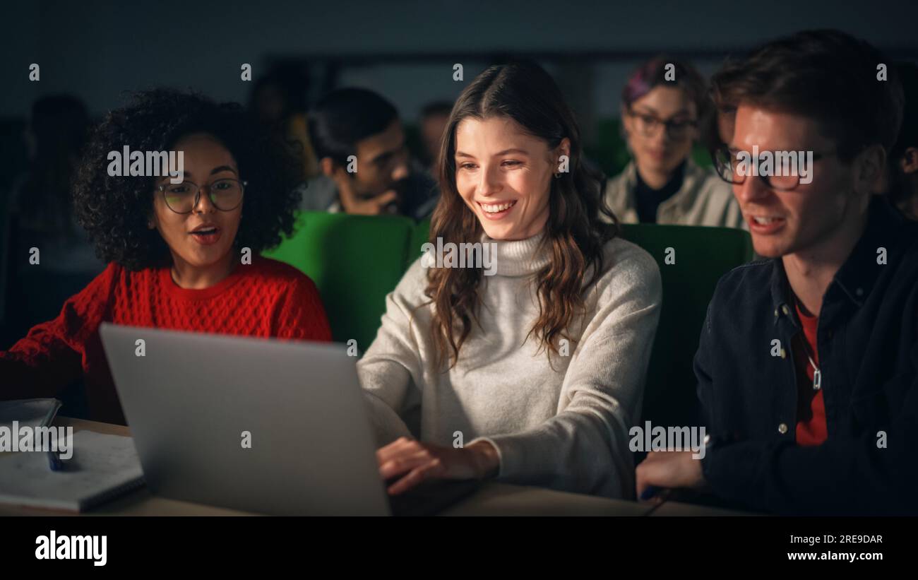 Smart Young Students Studying in University with Diverse Multiethnic ...