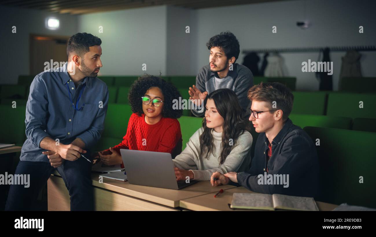 Smart Young Students Studying in University with Diverse Multiethnic ...