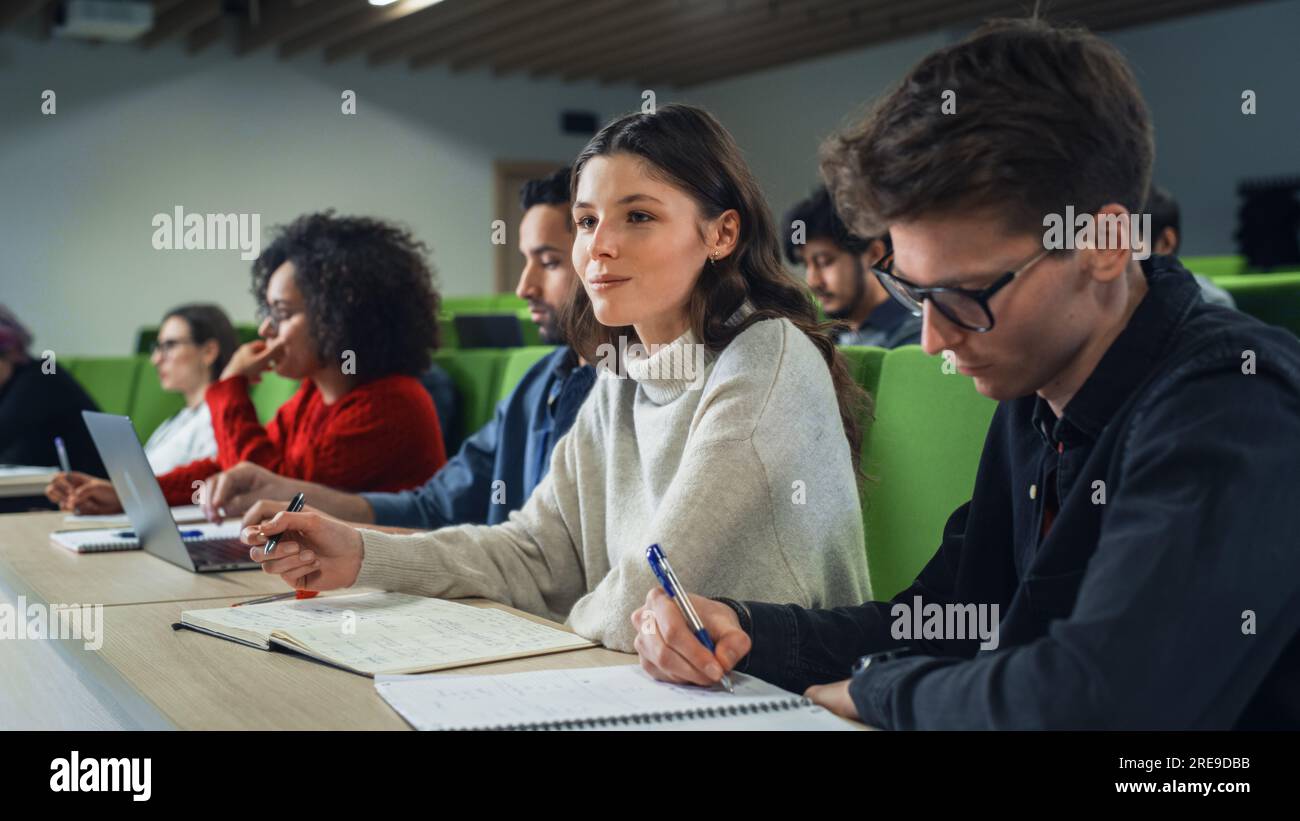 Smart Young Students Studying in University with Diverse Multiethnic ...