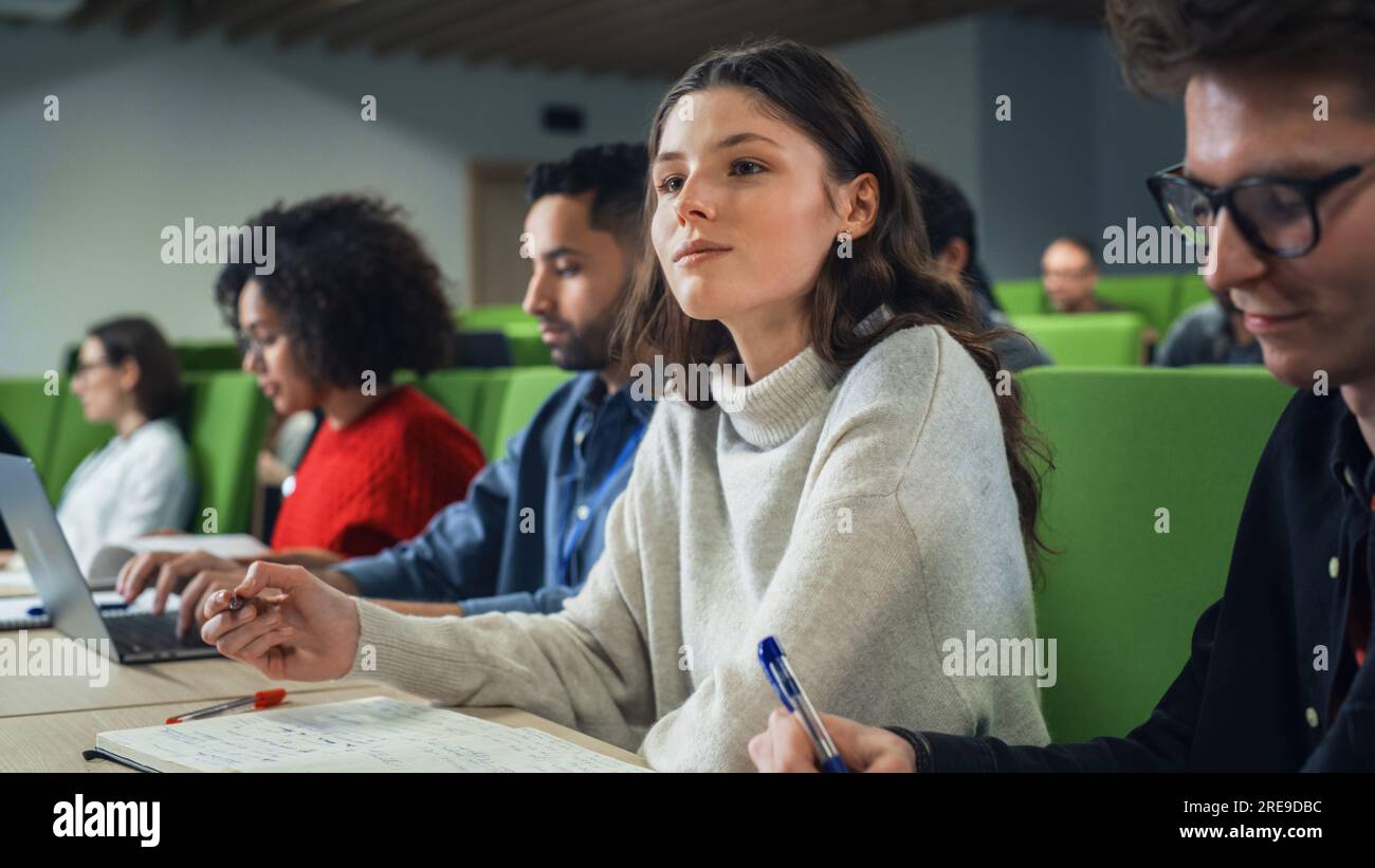 Smart Young Students Studying in University with Diverse Multiethnic ...