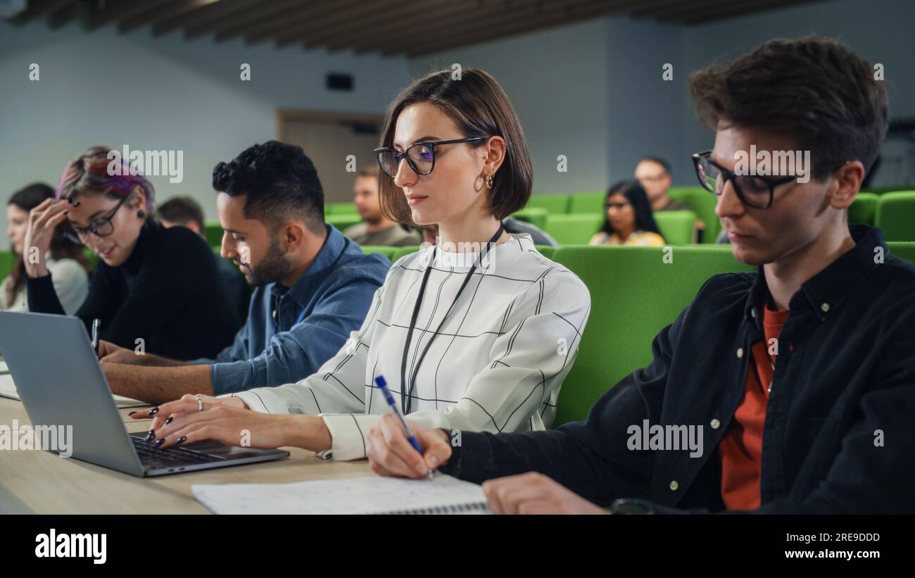 Smart Young Students Studying in University with Diverse Multiethnic ...