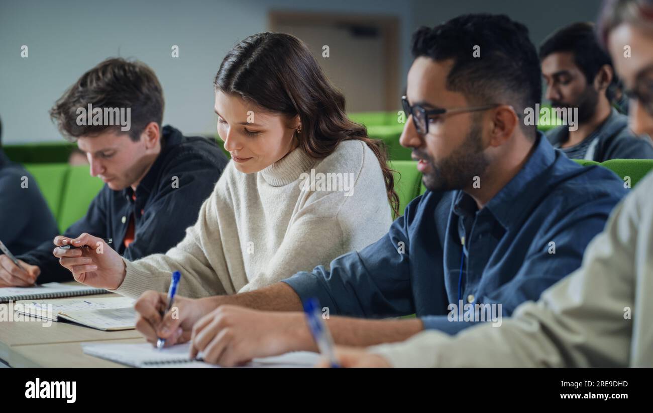 Smart Young Students Studying in University with Diverse Multiethnic ...