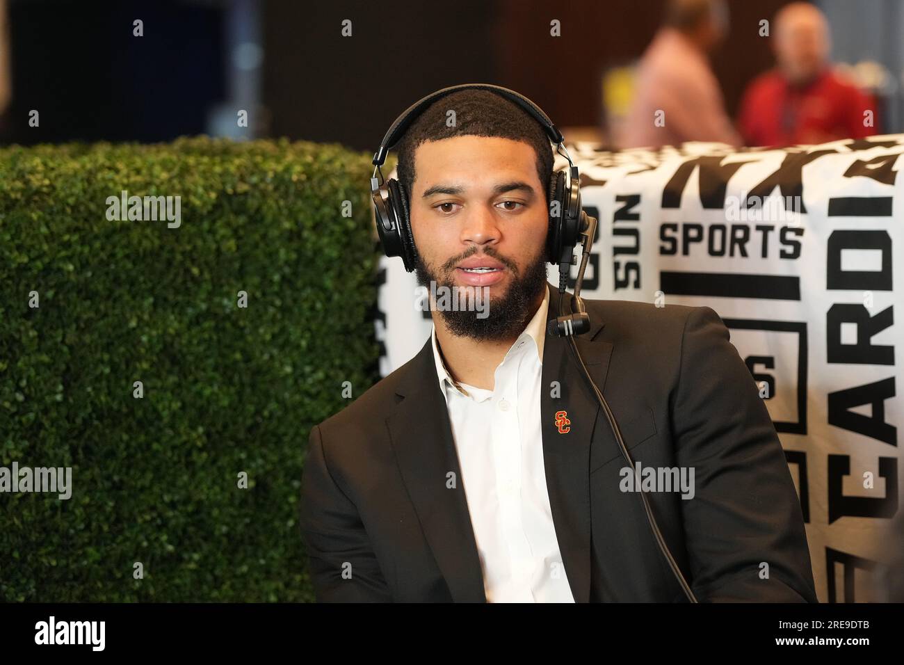USC 2022 Heisman’s winning quarterback Caleb Williams on press row ...