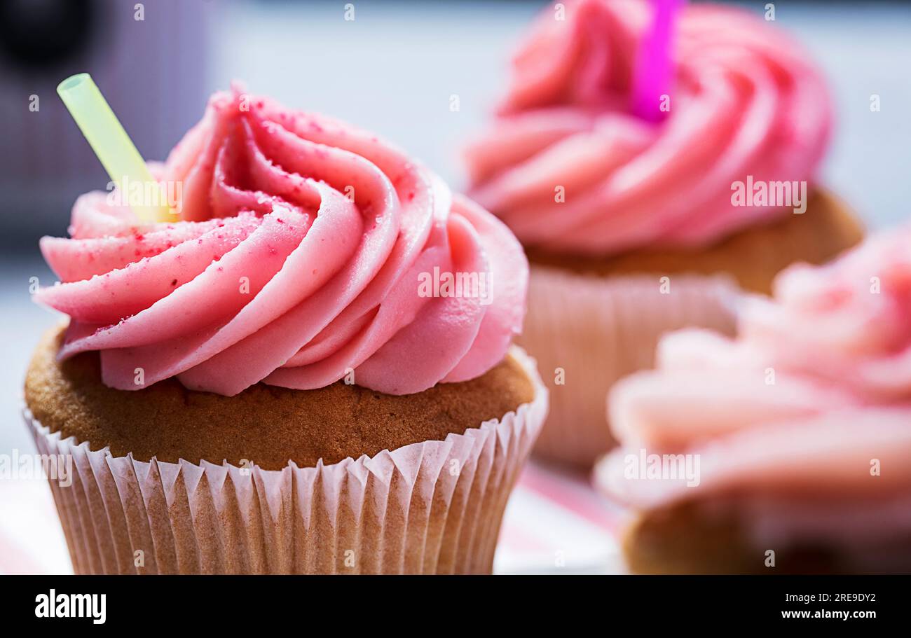 colorfull cupcake close up photo Stock Photo - Alamy