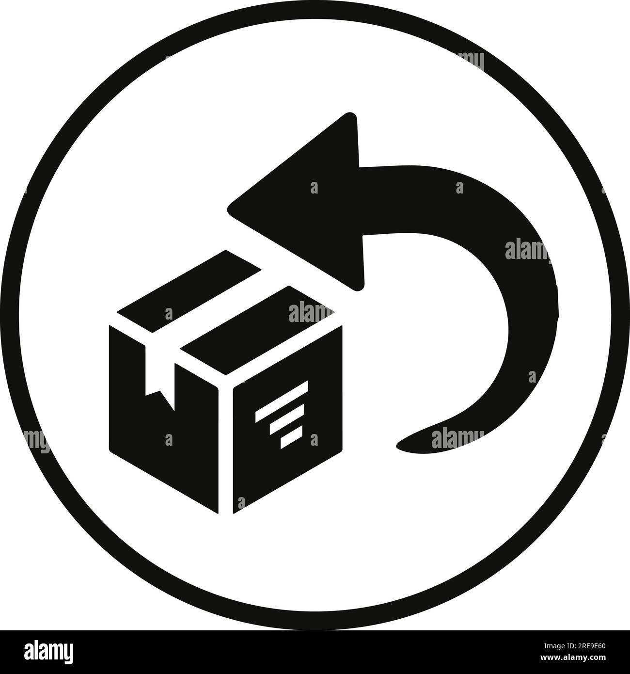 a black and white image of a box with an arrow pointing to it Stock ...