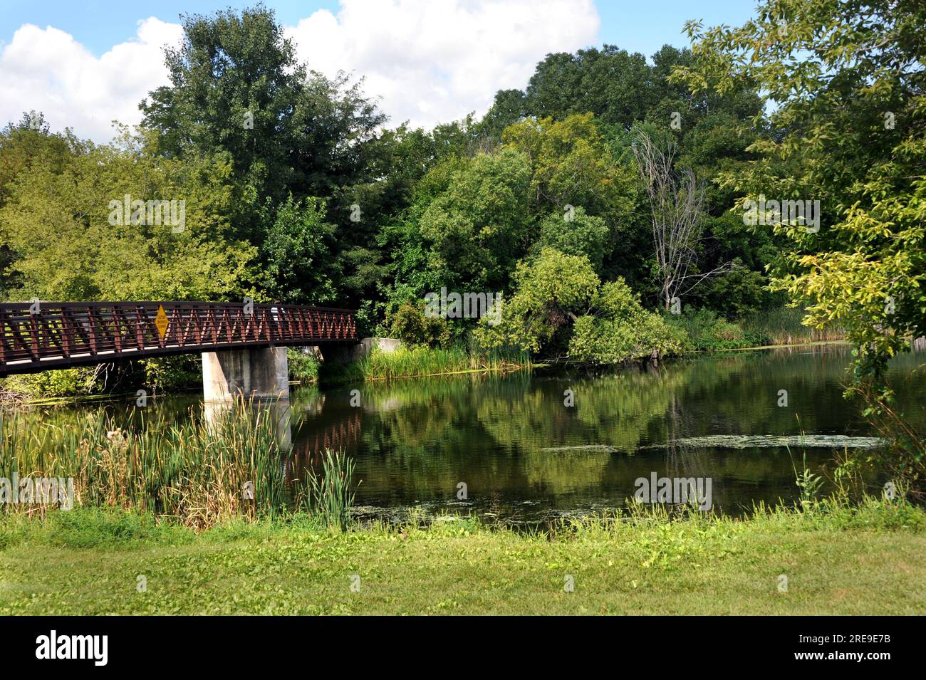Bridge spans the Yahara River at Cooper's Causeway. Bridge marks the ...