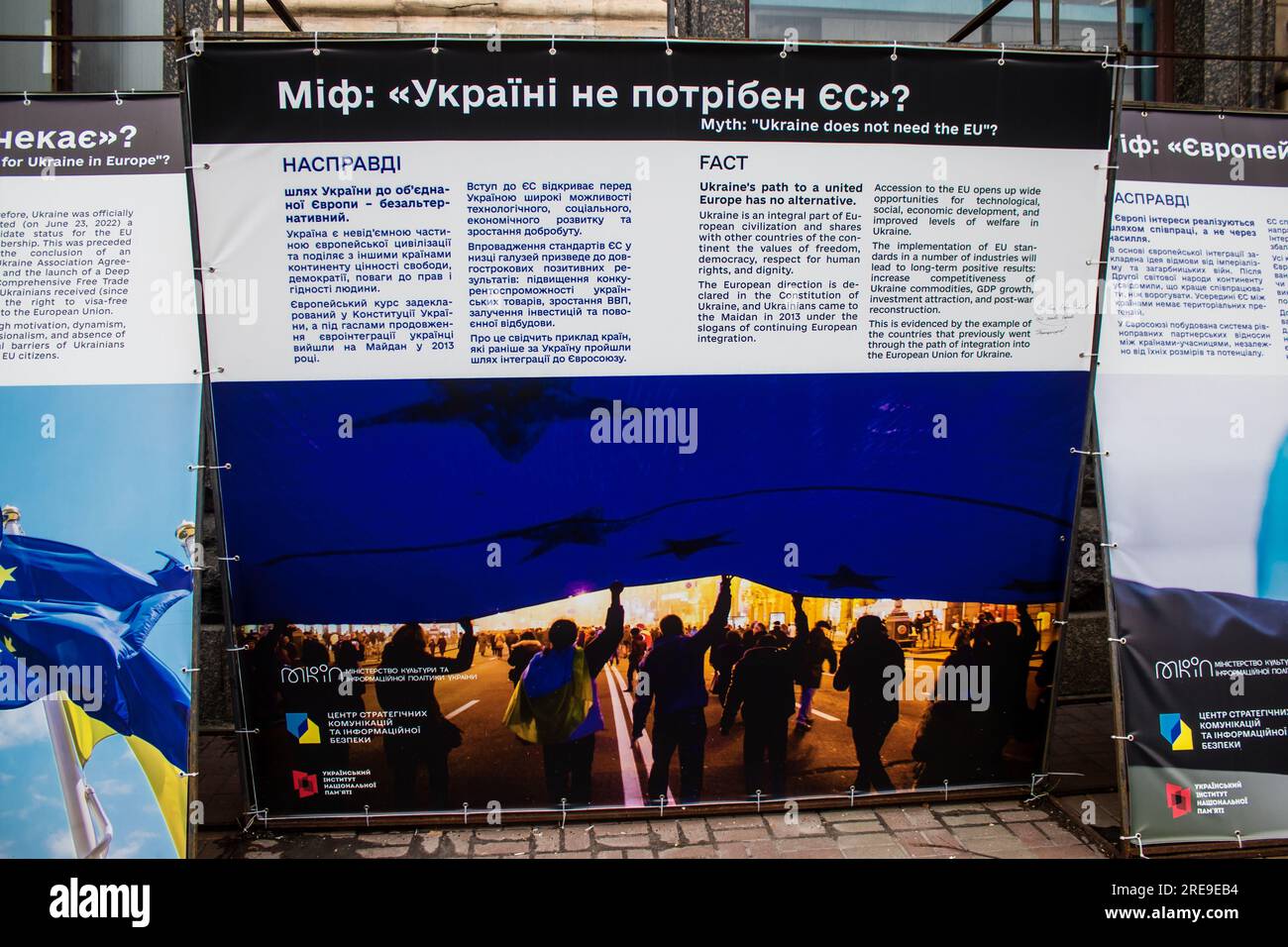 Showcase of Ukraine represented by posters taking up the theme of ...
