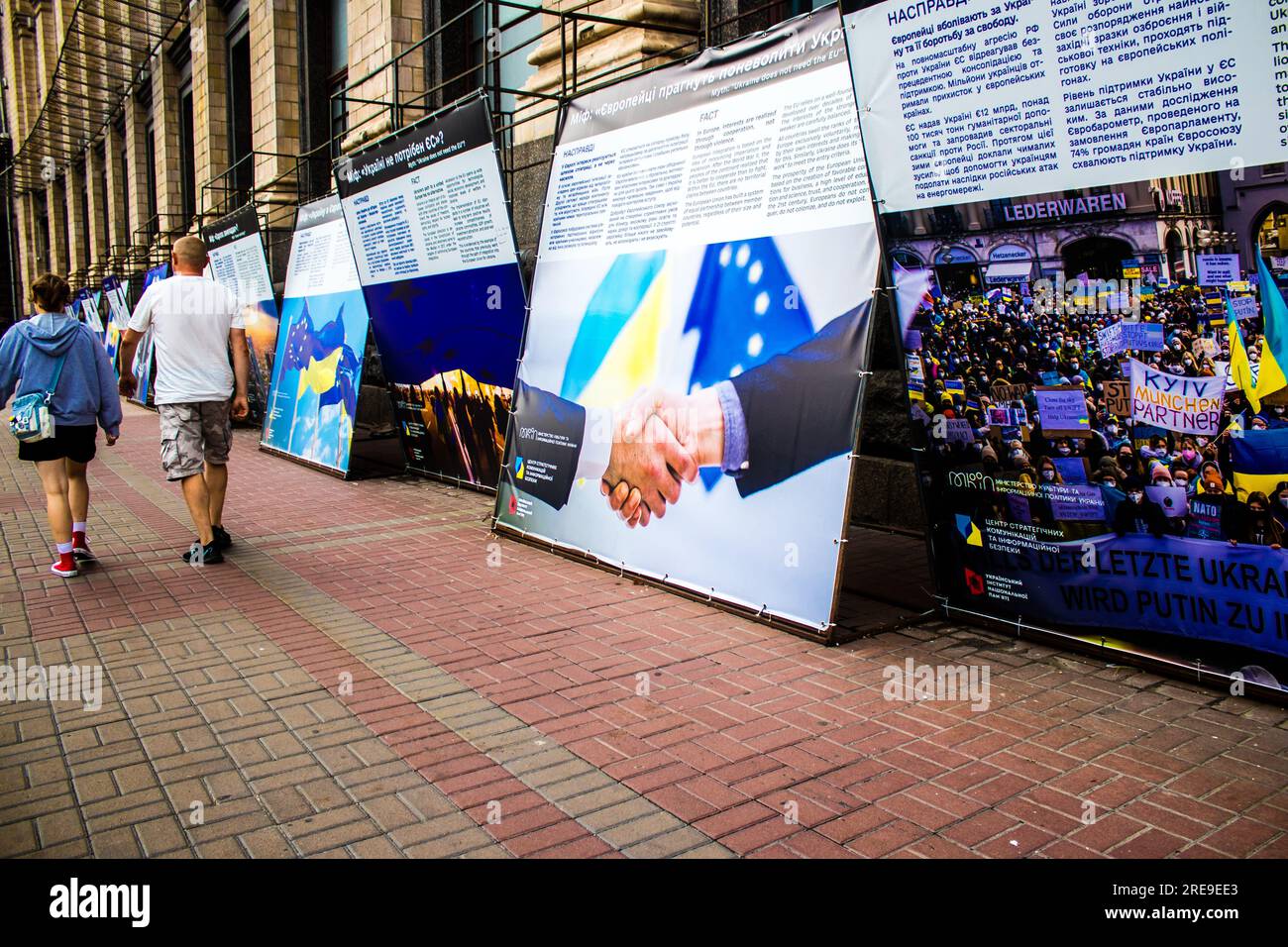 Showcase of Ukraine represented by posters taking up the theme of ...