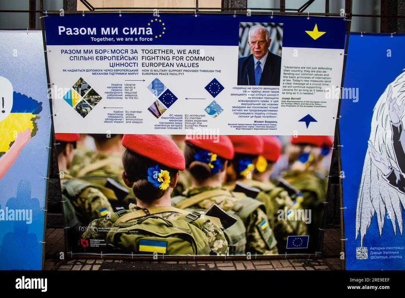 Showcase of Ukraine represented by posters taking up the theme of ...