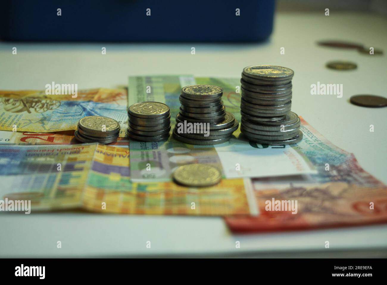 Monaie Money inflation euro dollar franc Stock Photo - Alamy