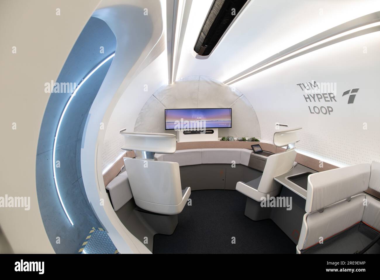 Ottobrunn, Germany. 26th July, 2023. The Hyperloop test track tube with ...