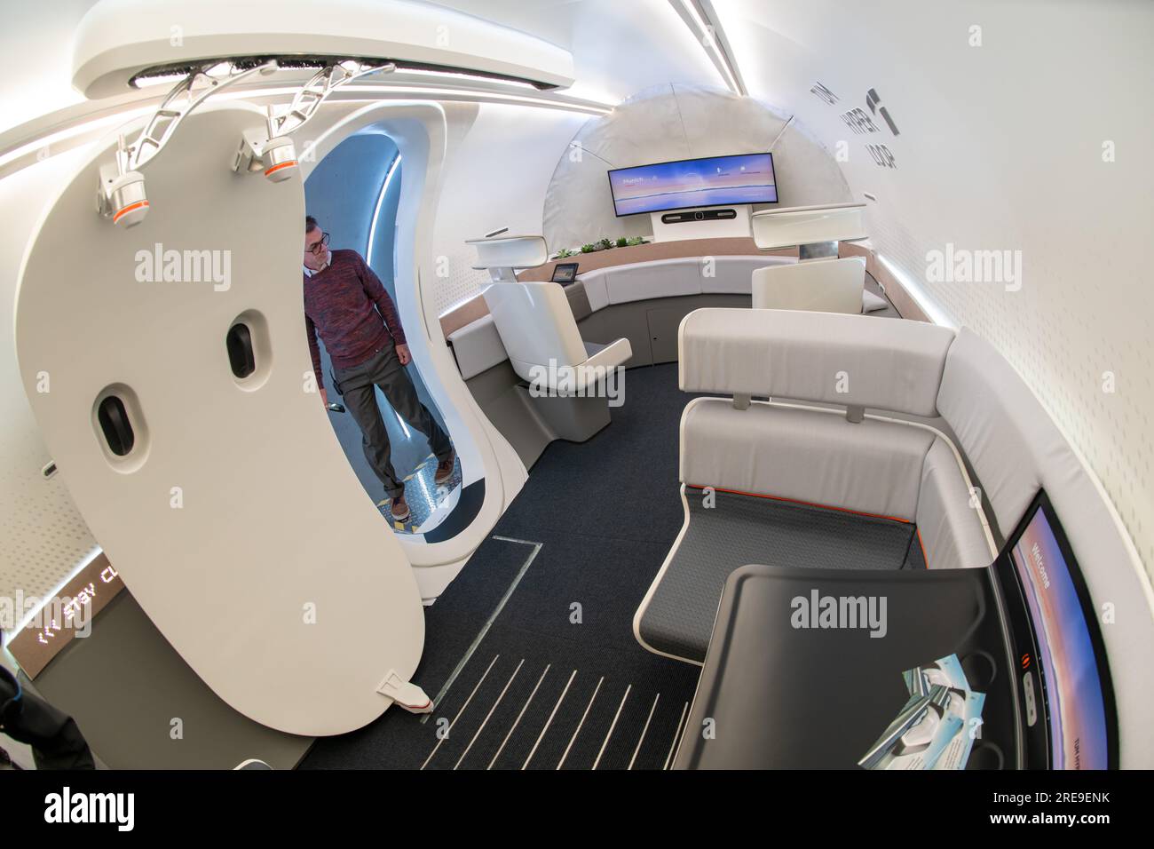 Ottobrunn, Germany. 26th July, 2023. The Hyperloop test track tube with ...