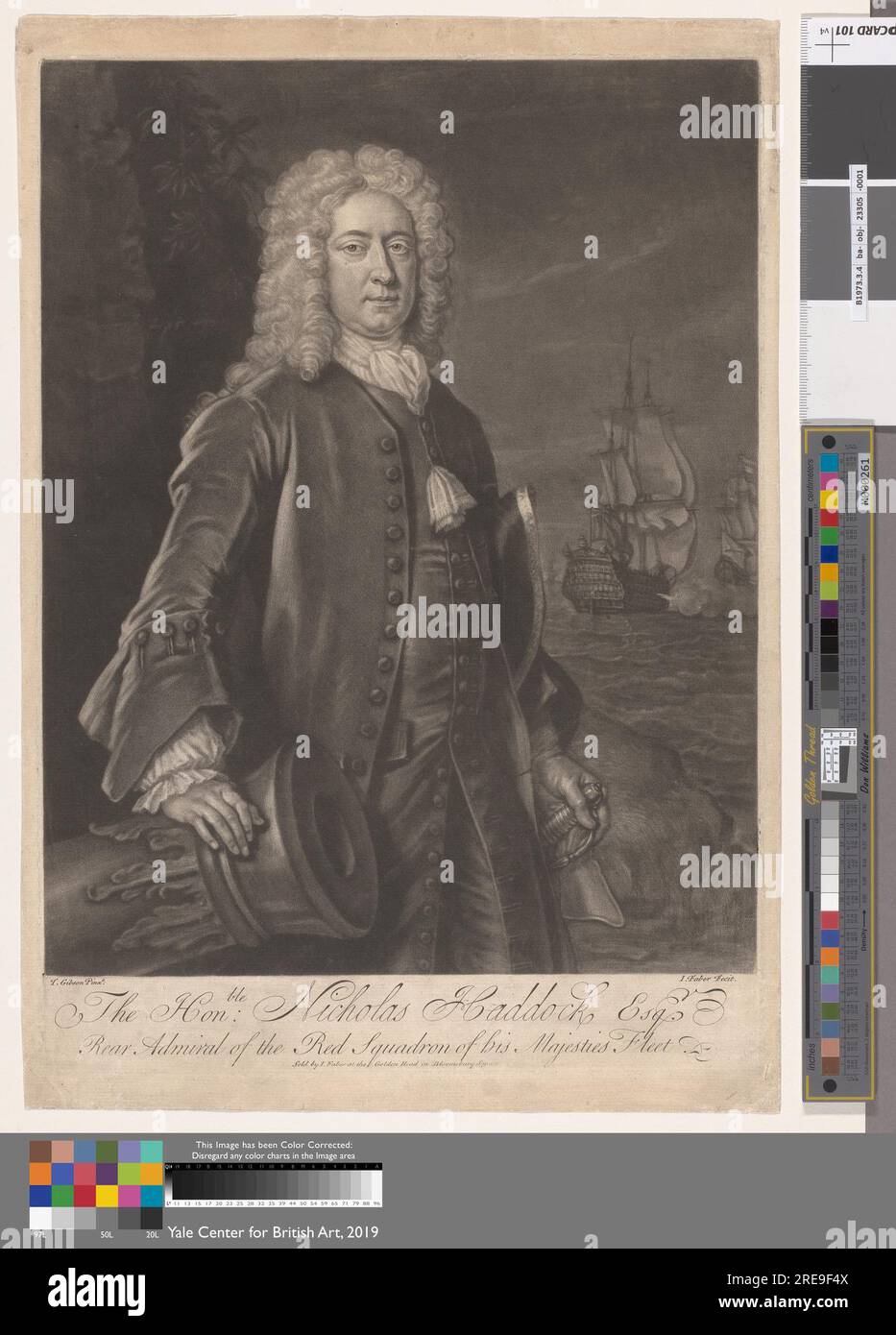 The Honorable Nicholas Haddock, Esq. circa 1740 by John Faber Junior ...