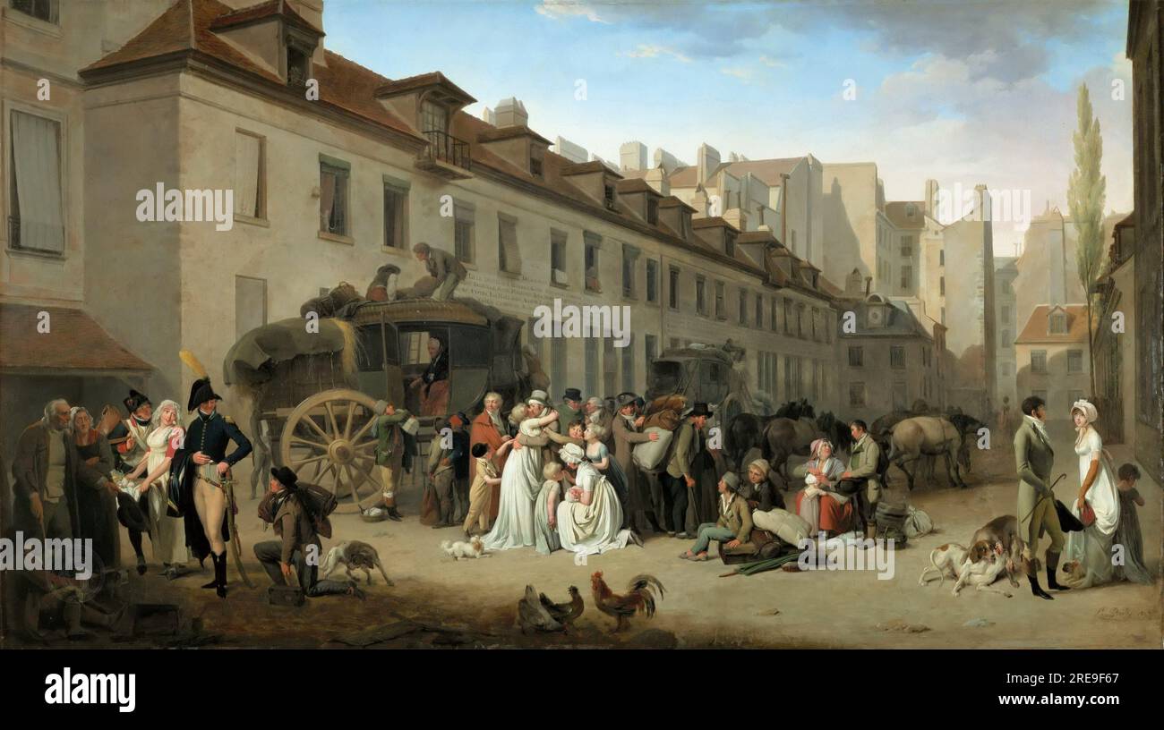 Louis-Léopold Boilly Arrival of the Stagecoach in the Courtyard of the ...