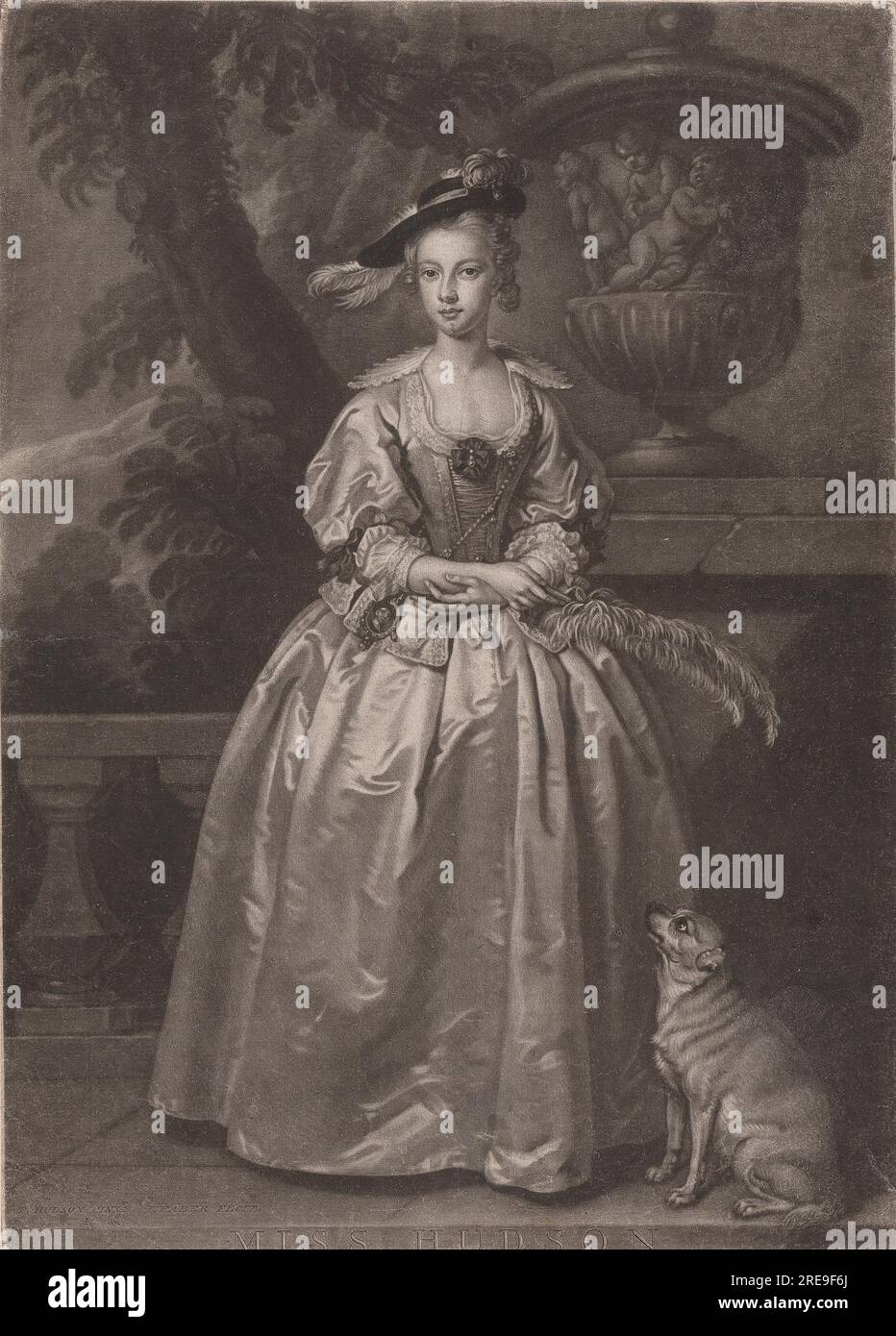 Miss Hudson by John Faber Junior Stock Photo - Alamy