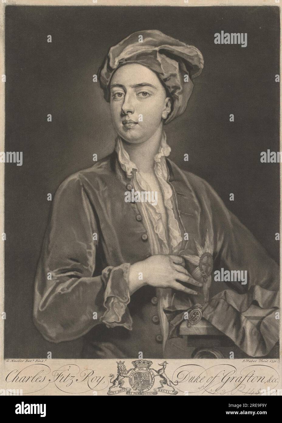 Charles FitzRoy, 2nd Duke of Grafton 1731 by John Faber Junior Stock ...