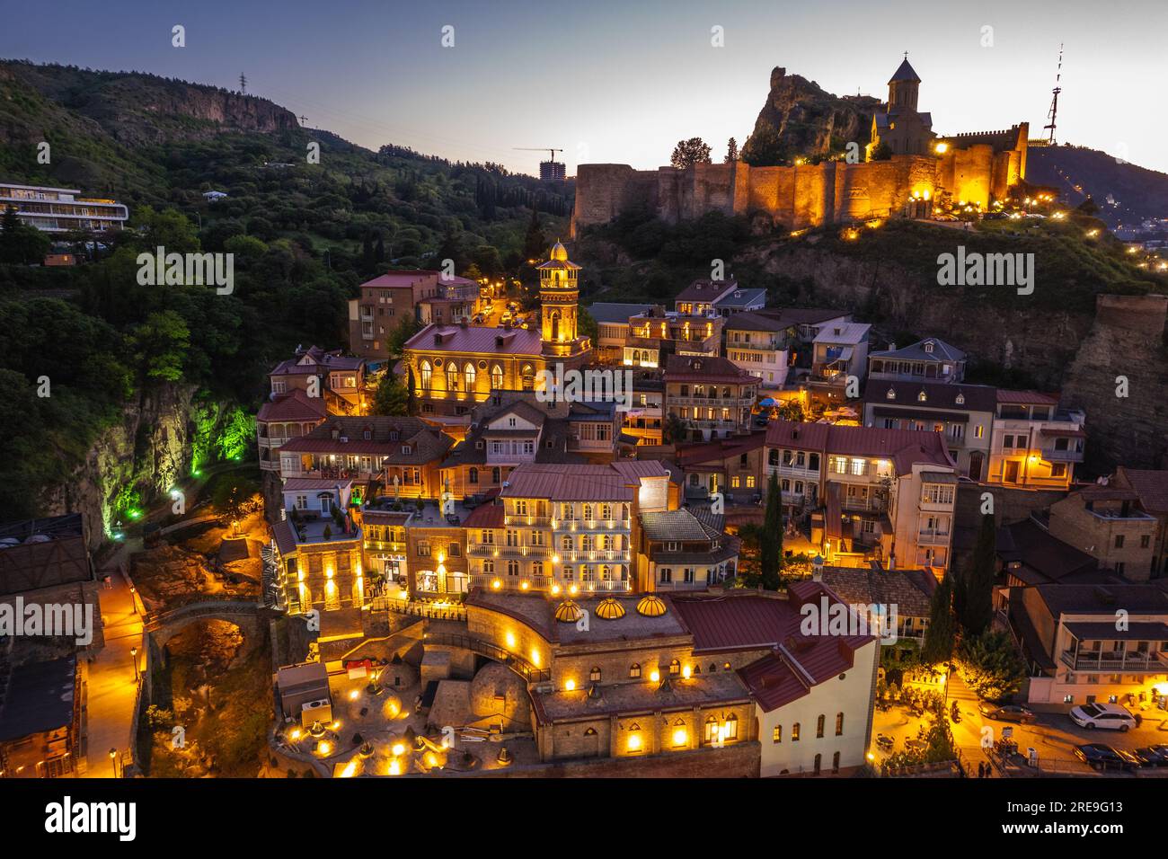 Aerial view of the Georgia landmarks Stock Photo - Alamy