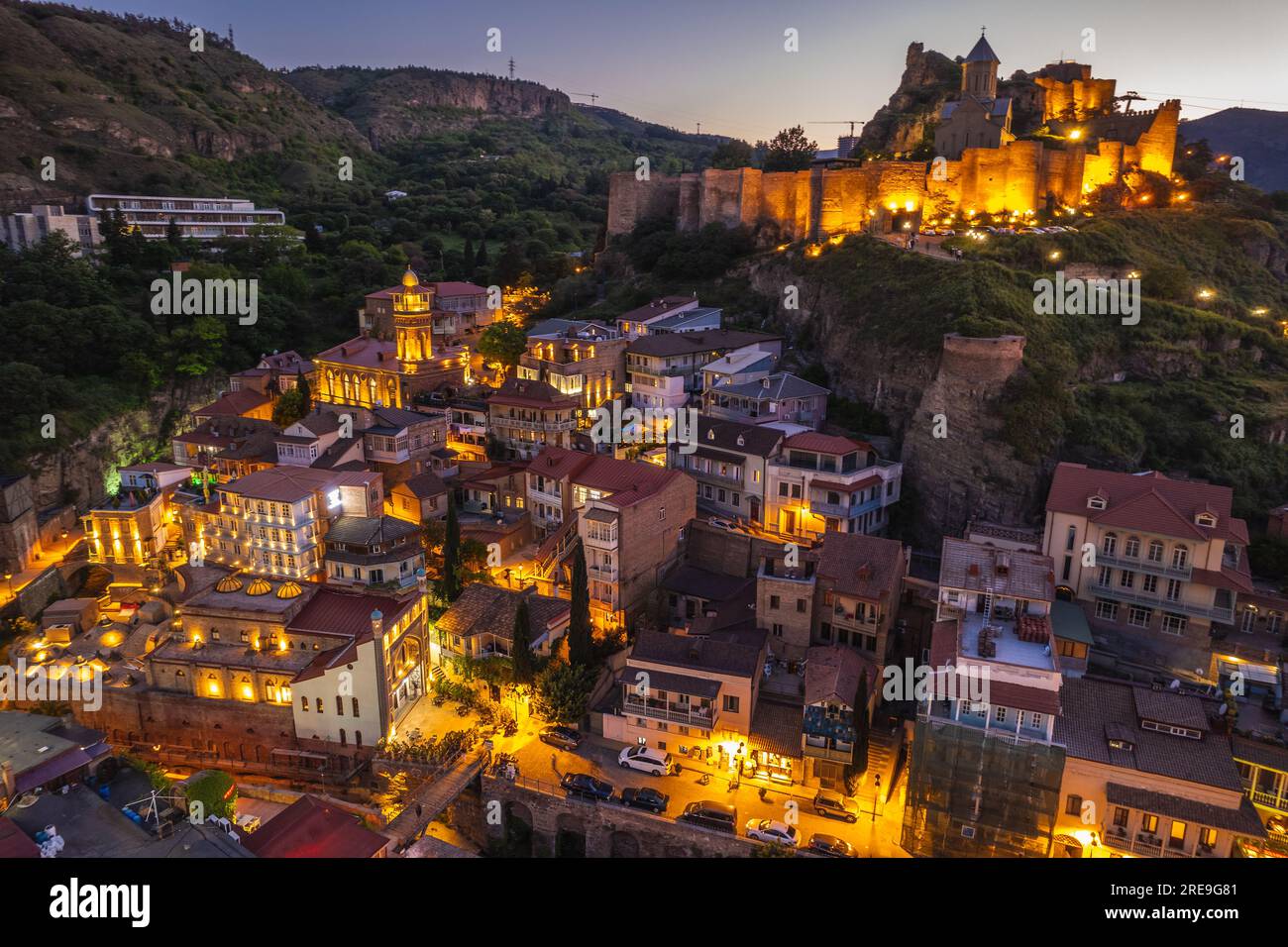 Aerial view of the Georgia landmarks Stock Photo - Alamy