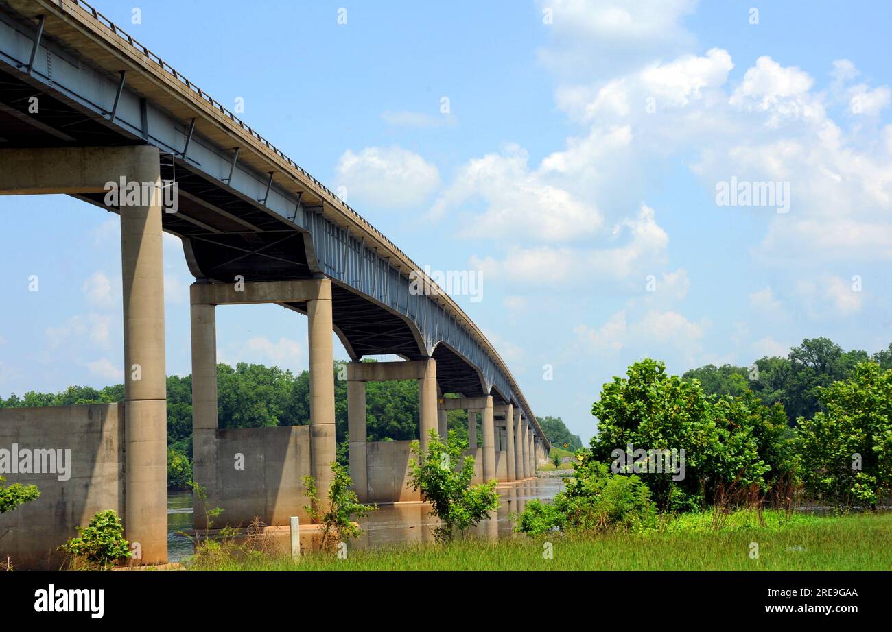 Highway bridge crosses the Arkansas River Stock Photo - Alamy