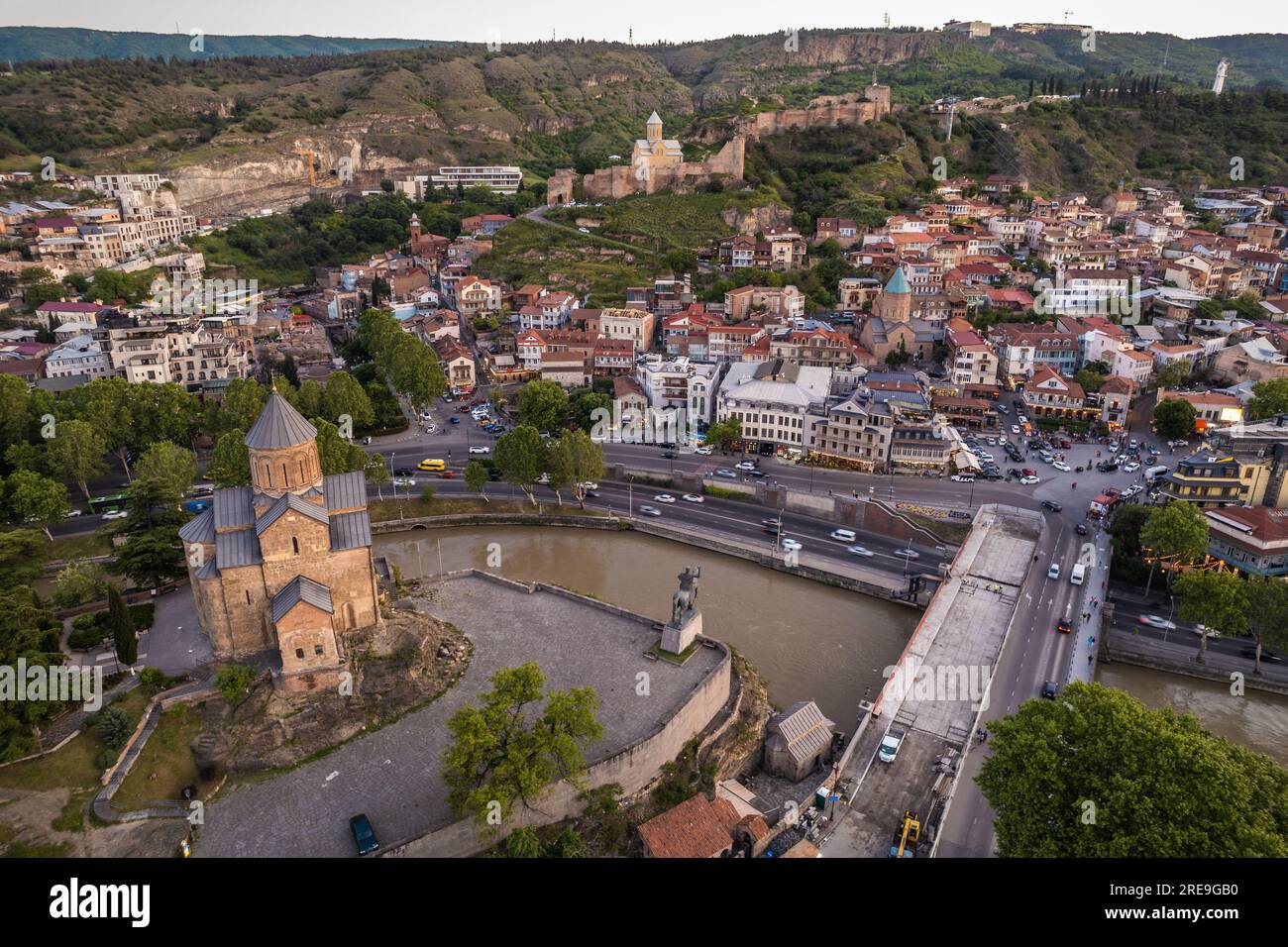 Aerial view of the Georgia landmarks Stock Photo - Alamy